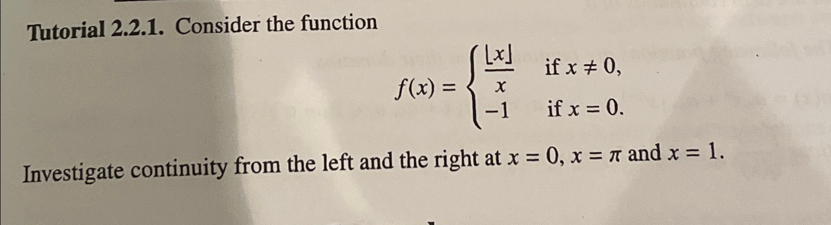 Solved Tutorial 2.2.1. ﻿Consider the | Chegg.com