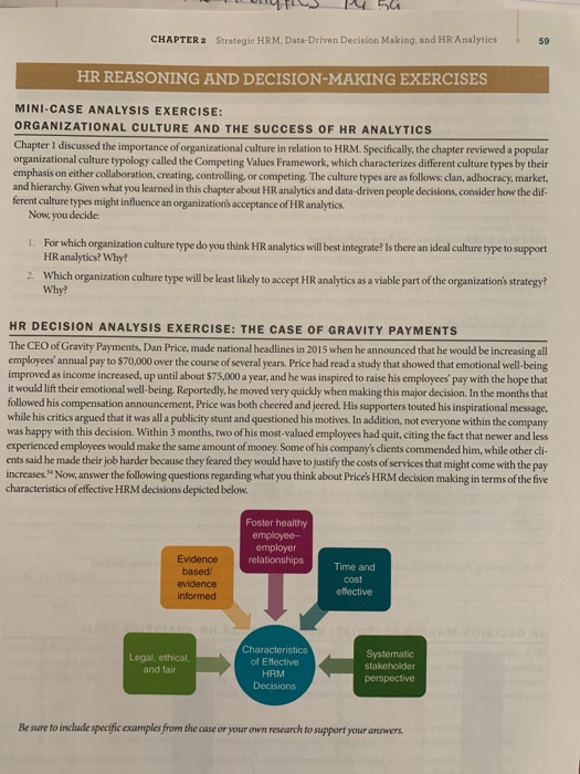 Solved SG CHAPTER 2 Strategic HRM.Data-Driven Decision | Chegg.com
