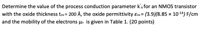 Solved Determine the value of the process conduction | Chegg.com