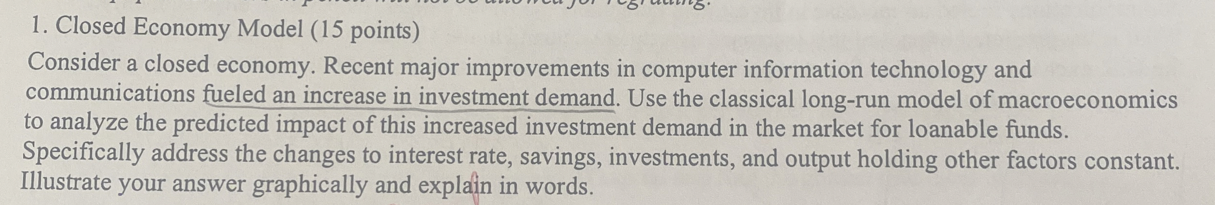 Solved Closed Economy Model (15 ﻿points)Consider a closed | Chegg.com