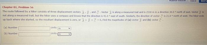 Solved PRINTER VERSION RACK NEXT Chapter 01, Problem 56 The | Chegg.com