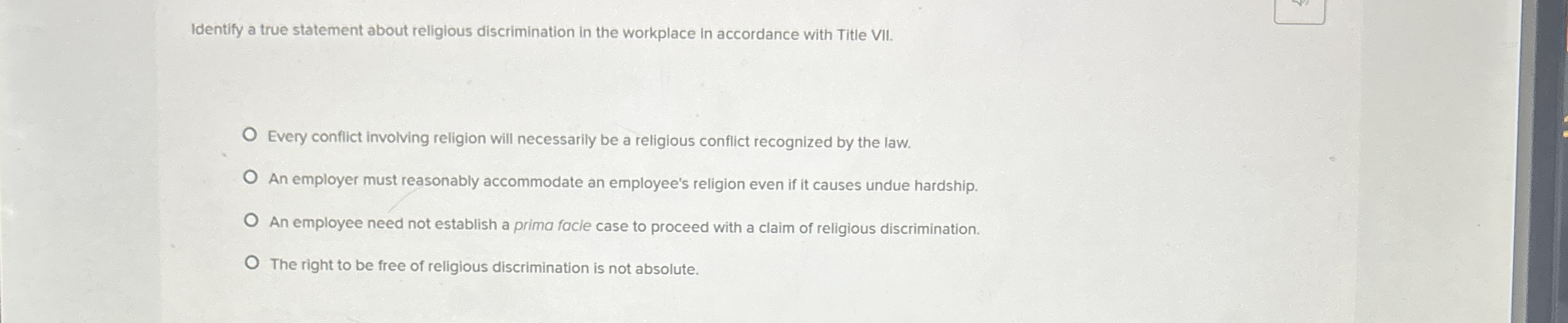 Solved Identify a true statement about religious | Chegg.com