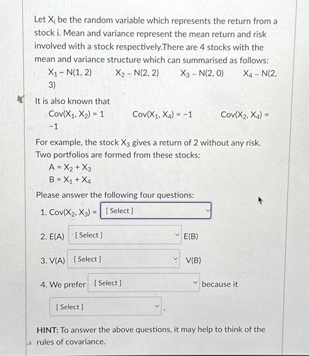 Solved Let Xi be the random variable which represents the | Chegg.com