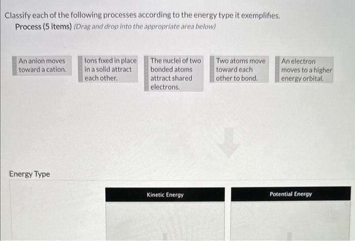 Solved Classify each of the following processes according to | Chegg.com