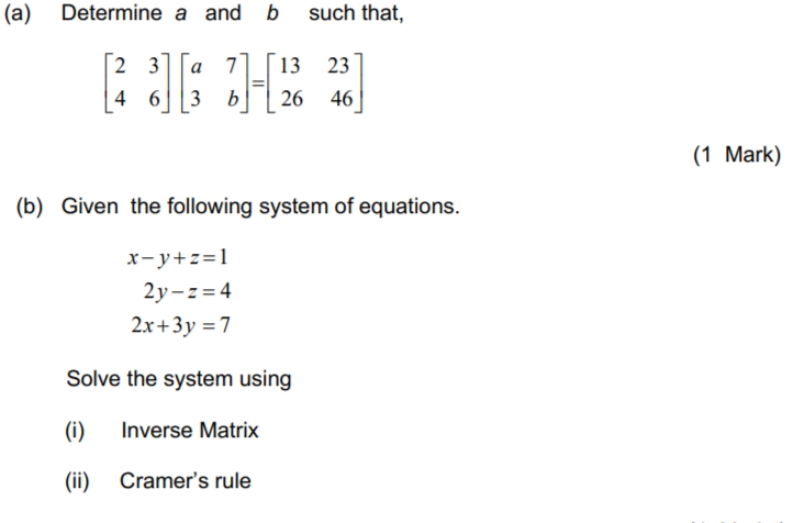 (a) ﻿Determine a and b ﻿such | Chegg.com
