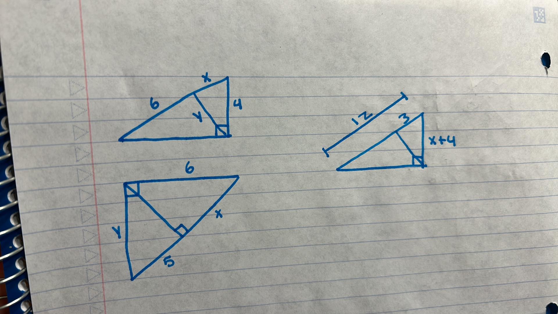 Solve for missing sides | Chegg.com
