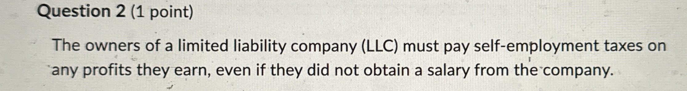 Solved Question 2 (1 ﻿point)The owners of a limited | Chegg.com