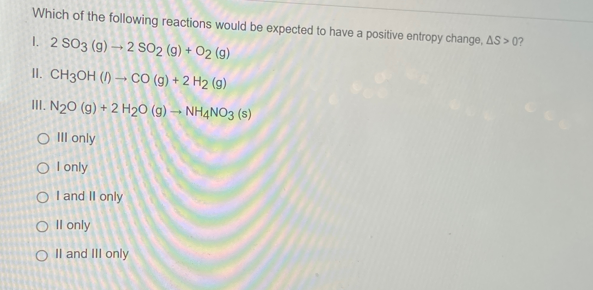 Solved Which of the following reactions would be expected to | Chegg.com