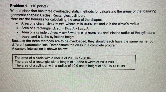 Solved Problem 1 10 Points Write A Class That Has Three 3363