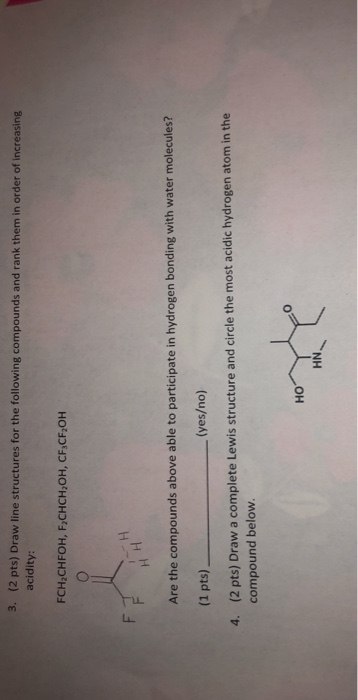 Solved 3. (2 pts) Draw line structures for the following | Chegg.com
