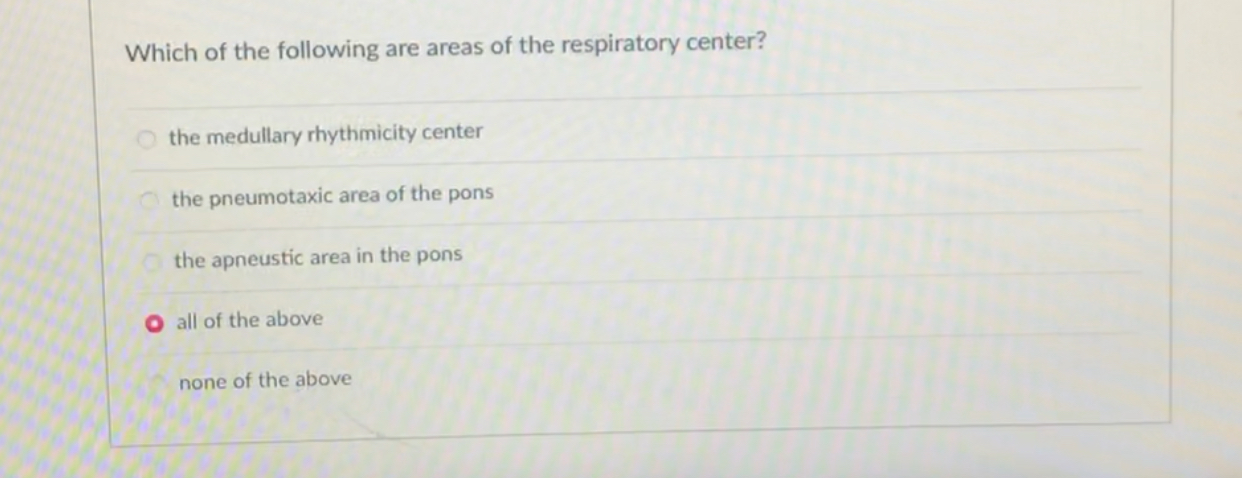 Solved Which of the following are areas of the respiratory | Chegg.com