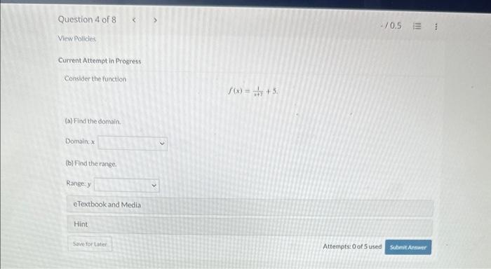 Solved Current Attempt in Progress Assume the entice graph | Chegg.com