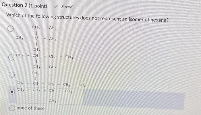 Solved Which of the following structures does not represent | Chegg.com