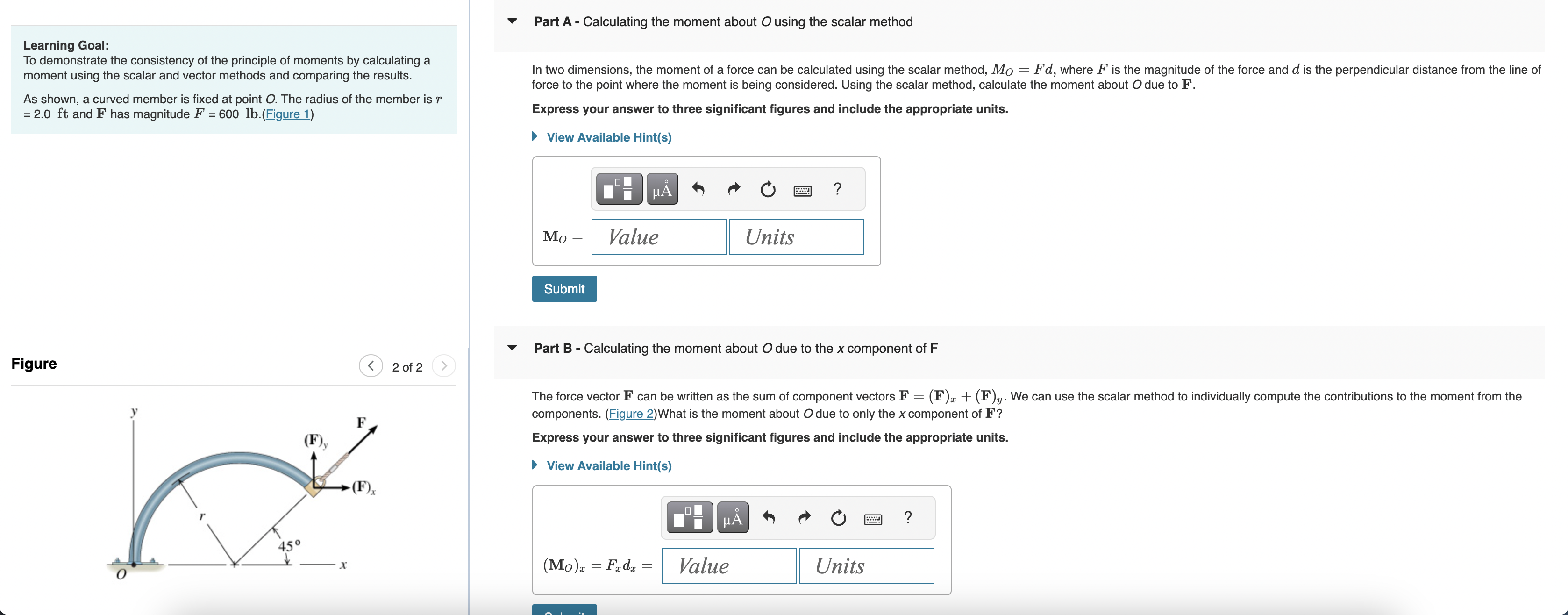 Solved PART C : The force vector F ﻿ can be written as the | Chegg.com