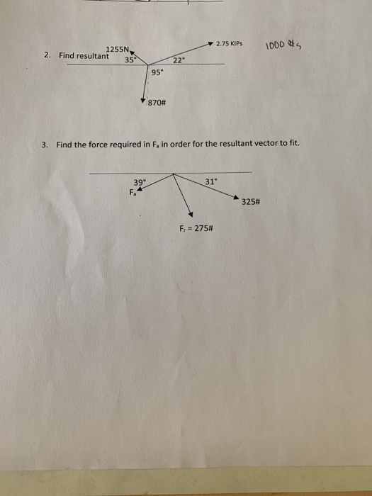 Solved # is 1 lb and a KIP is equal to 1000 pounds | Chegg.com