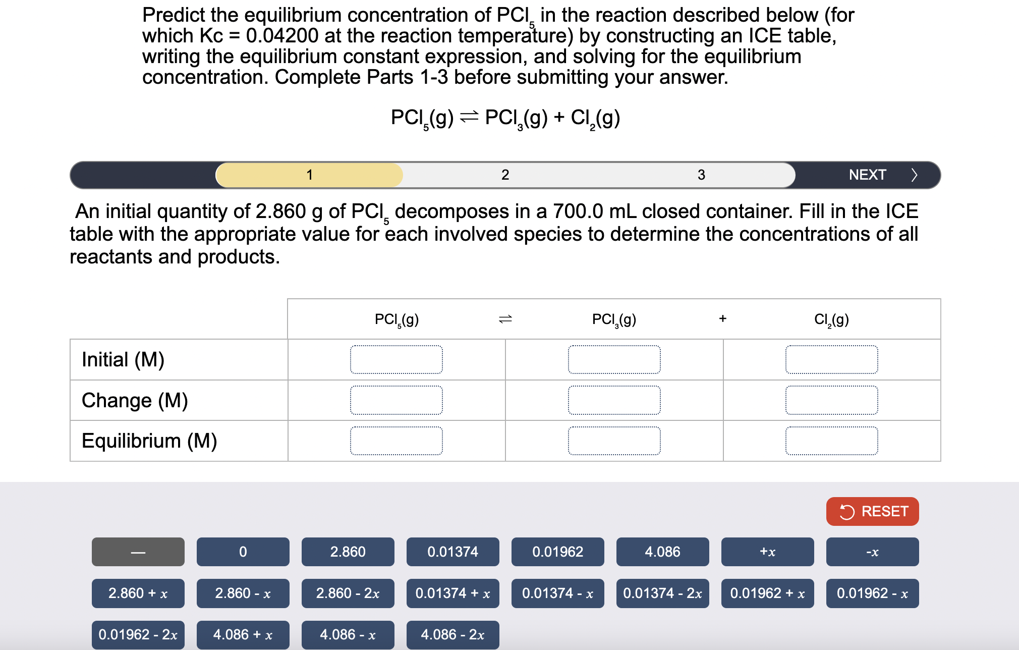 Solved Predict the equilibrium concentration of PCl5 ﻿in the | Chegg.com