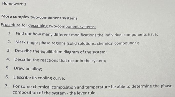 Solved Homework 3 More complex two-component systems | Chegg.com