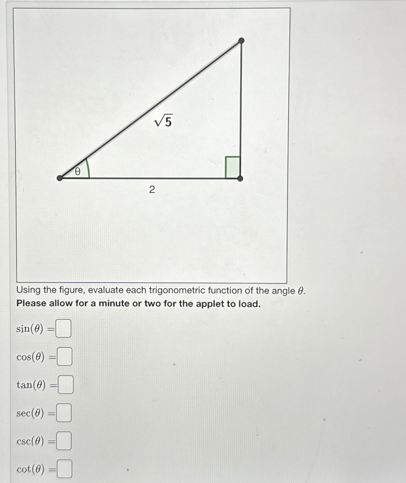 Solved Using the figure, evaluate each trigonometric | Chegg.com