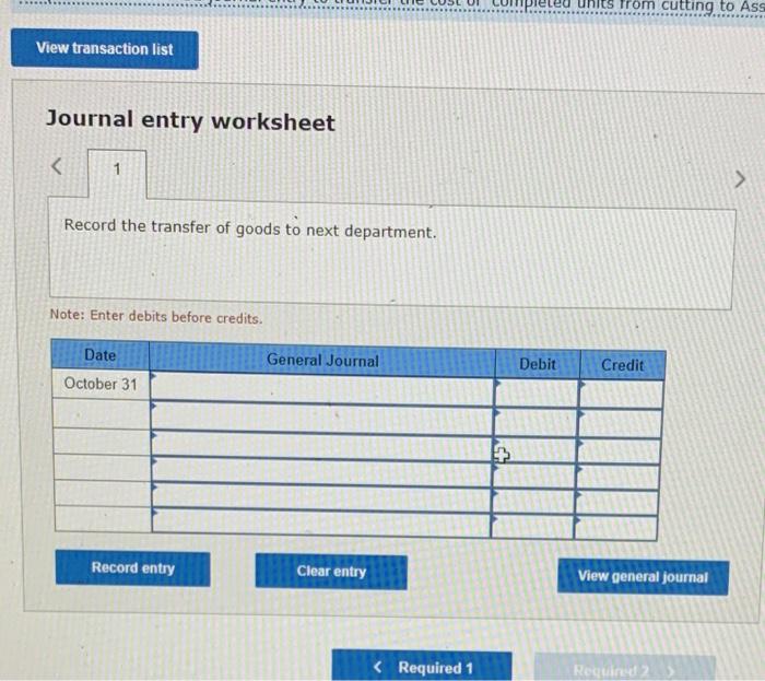 Solved For Month Ended October 31 Unit reconciliation: Units | Chegg.com