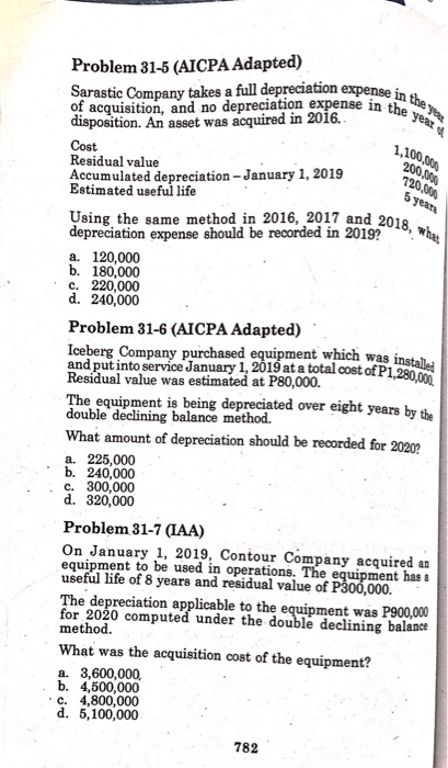 Solved Problem 31-5 (AICPA Adapted) Sarastic Company takes a | Chegg.com
