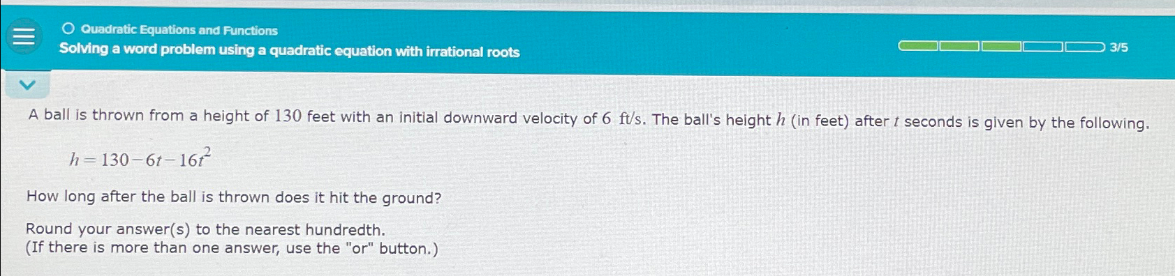 Solved Quadratic Equations and FunctionsSolving a word | Chegg.com