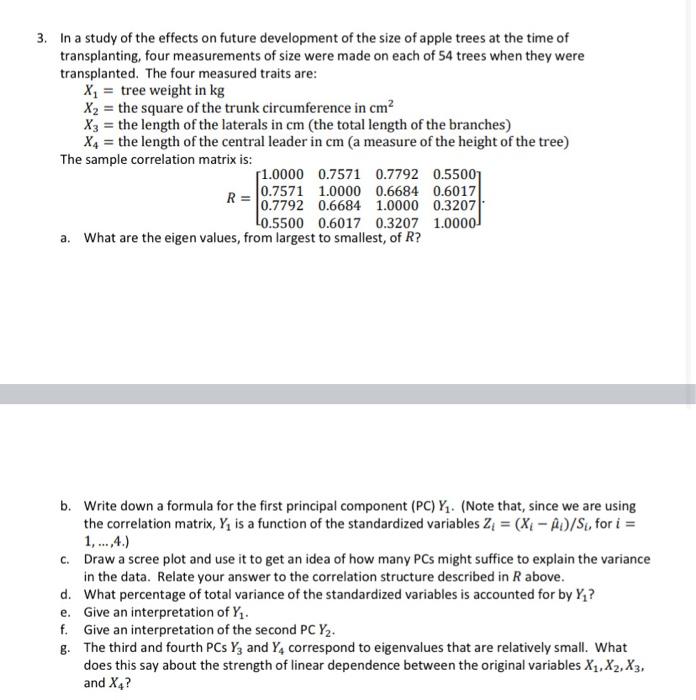 Solved 3. In a study of the effects on future development of | Chegg.com