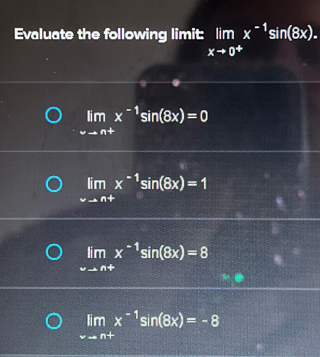 Solved Evaluate the following limit: | Chegg.com