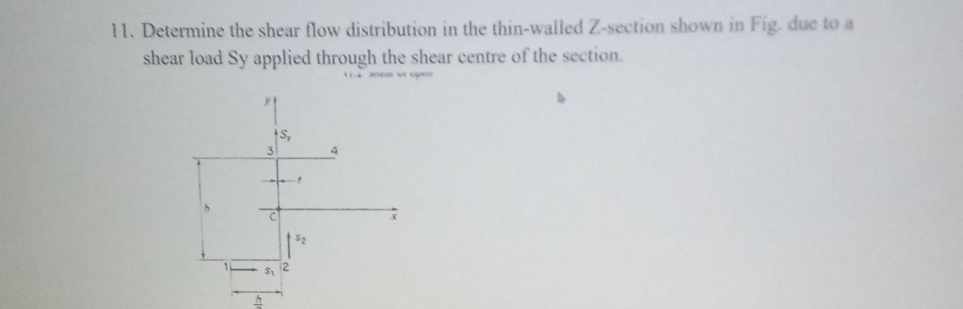 Determine the shear flow distribution in the | Chegg.com