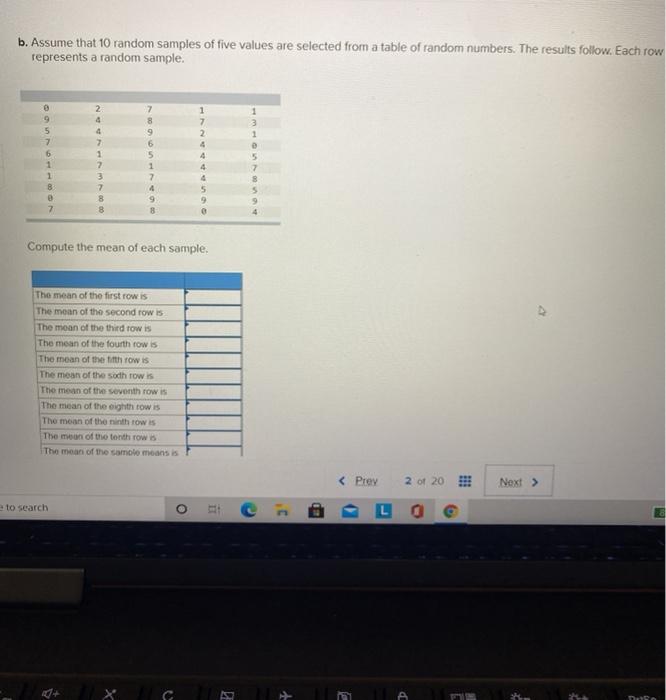 Solved Use Appendix B.4 is a table of random numbers that | Chegg.com