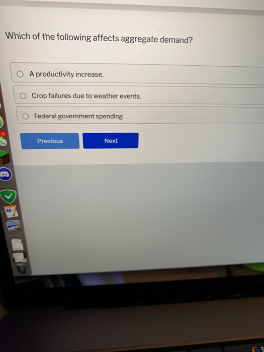 Solved Which of the following affects aggregate demand? O A | Chegg.com