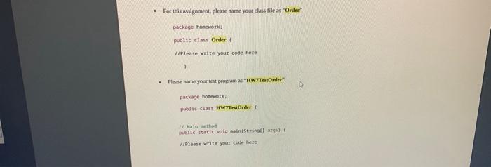 Solved Design a class Order following the given UML diagram. | Chegg.com