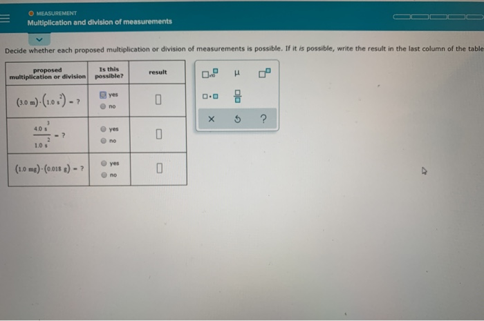 Solved O MEASUREMENT Multiplication and division of | Chegg.com