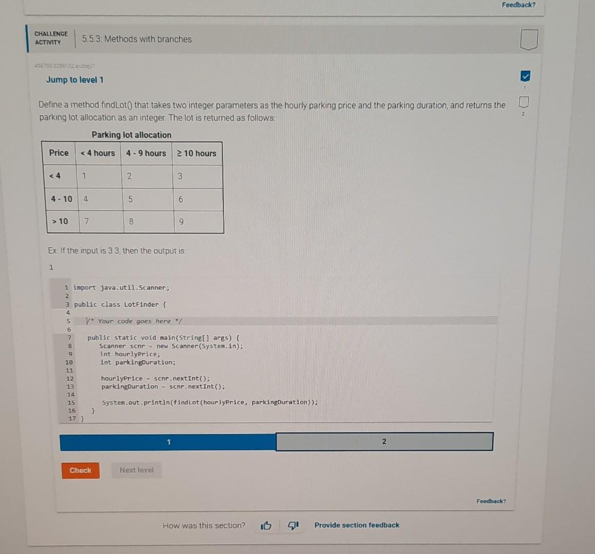 Solved CHALLENGE 5.53 Methods with branches. ACTIVITY Jump | Chegg.com