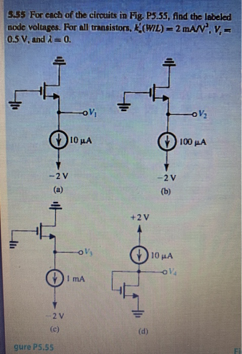 Solved 555 For each of the circuits in Fig. P5.55, find the | Chegg.com
