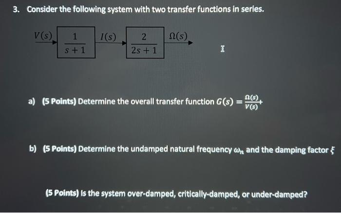 Solved Consider the following system with two transfer | Chegg.com