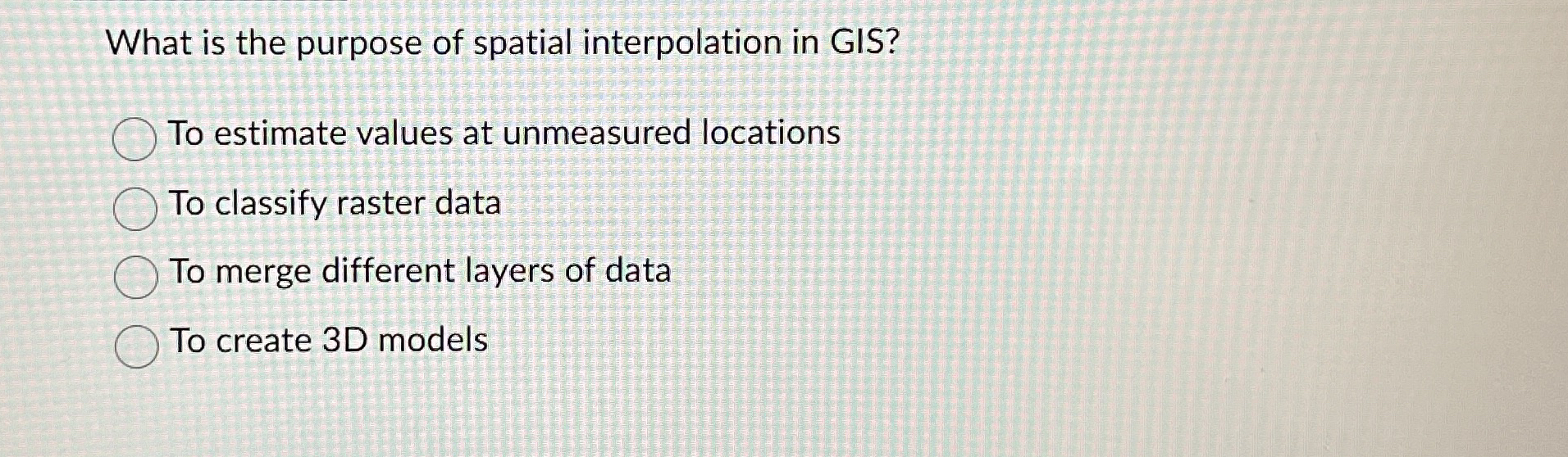 What is the purpose of spatial interpolation in | Chegg.com