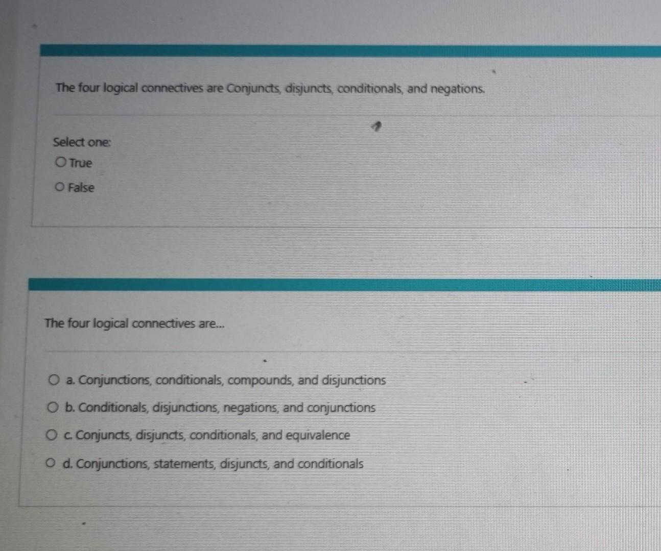 Solved Which two important properties of the conjunction | Chegg.com
