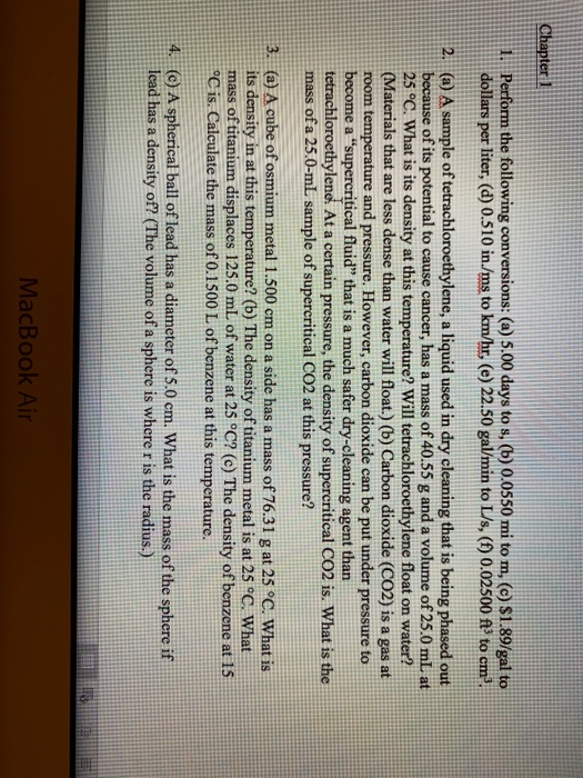 Chapter 1 1 Perform The Following Conversions a Chegg