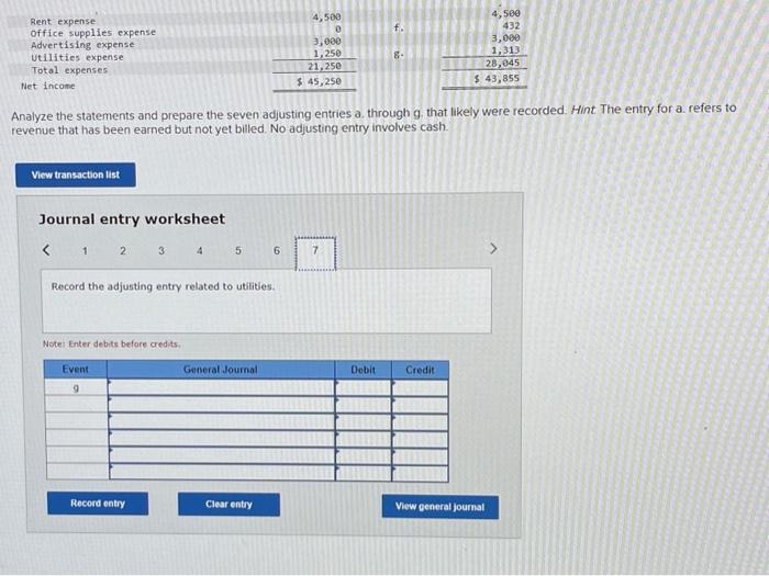 Solved Journal entry worksheet 23456 Record the adjusting | Chegg.com