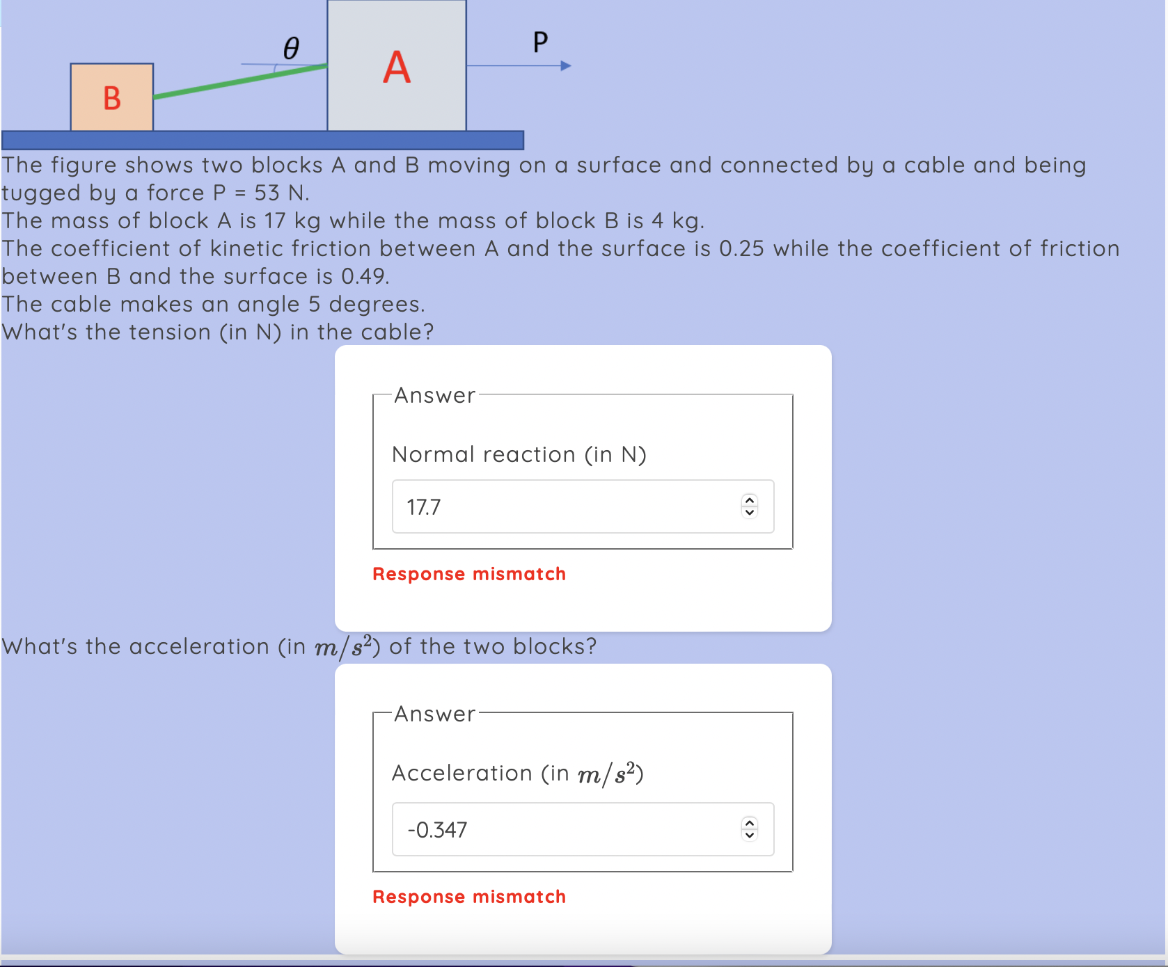 Solved The figure shows two blocks A and B moving on a | Chegg.com