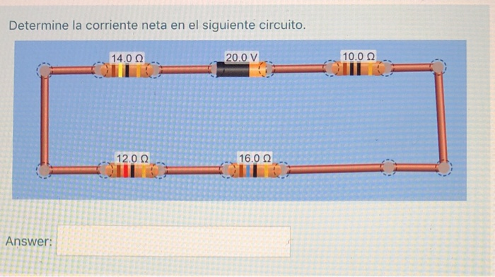 Solved Determine la corriente neta en el siguiente circuito. | Chegg.com