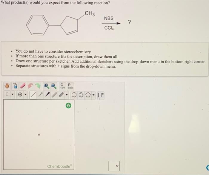 Solved NBS bromination of penta-1,3-diene yields 2 products. | Chegg.com