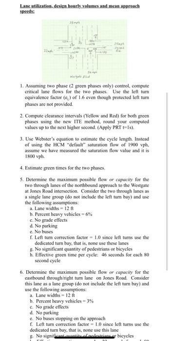 Solved Lane utilization, desion hourly volumes and mean | Chegg.com