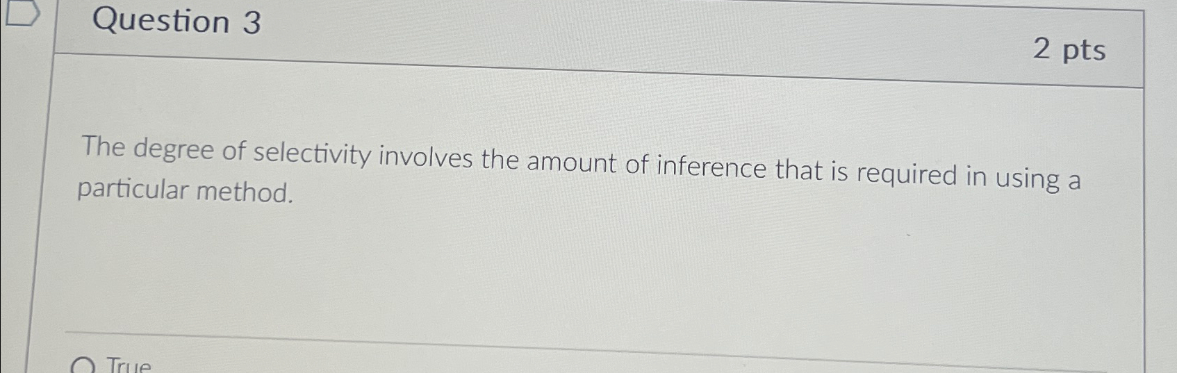 Solved Question 32 ﻿ptsThe degree of selectivity involves | Chegg.com