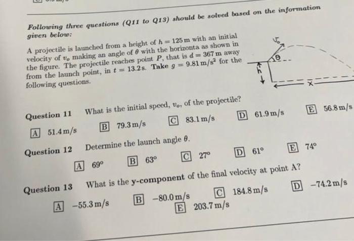 Solved Following three questions (Q11 to Q13) should be | Chegg.com