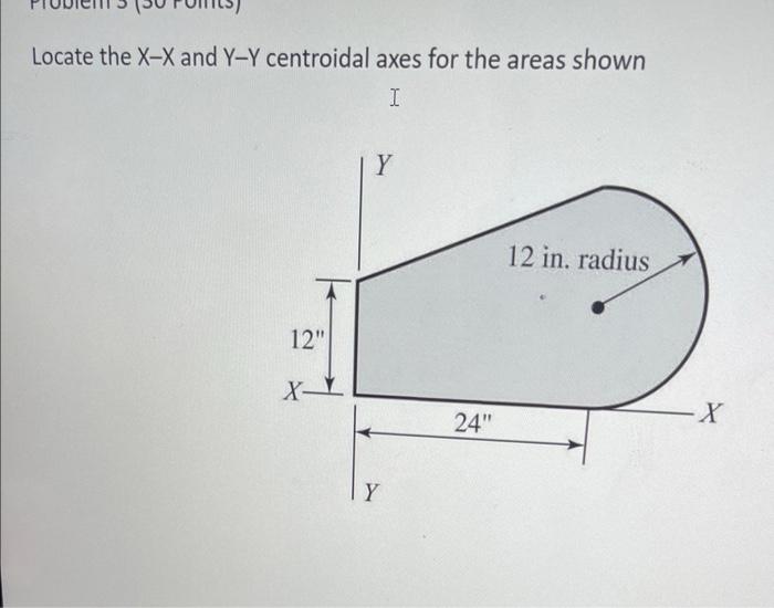 Solved Locate the X−X and Y−Y centroidal axes for the areas | Chegg.com