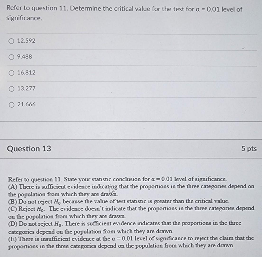 Solved Random samples of 200 observations were selected from | Chegg.com