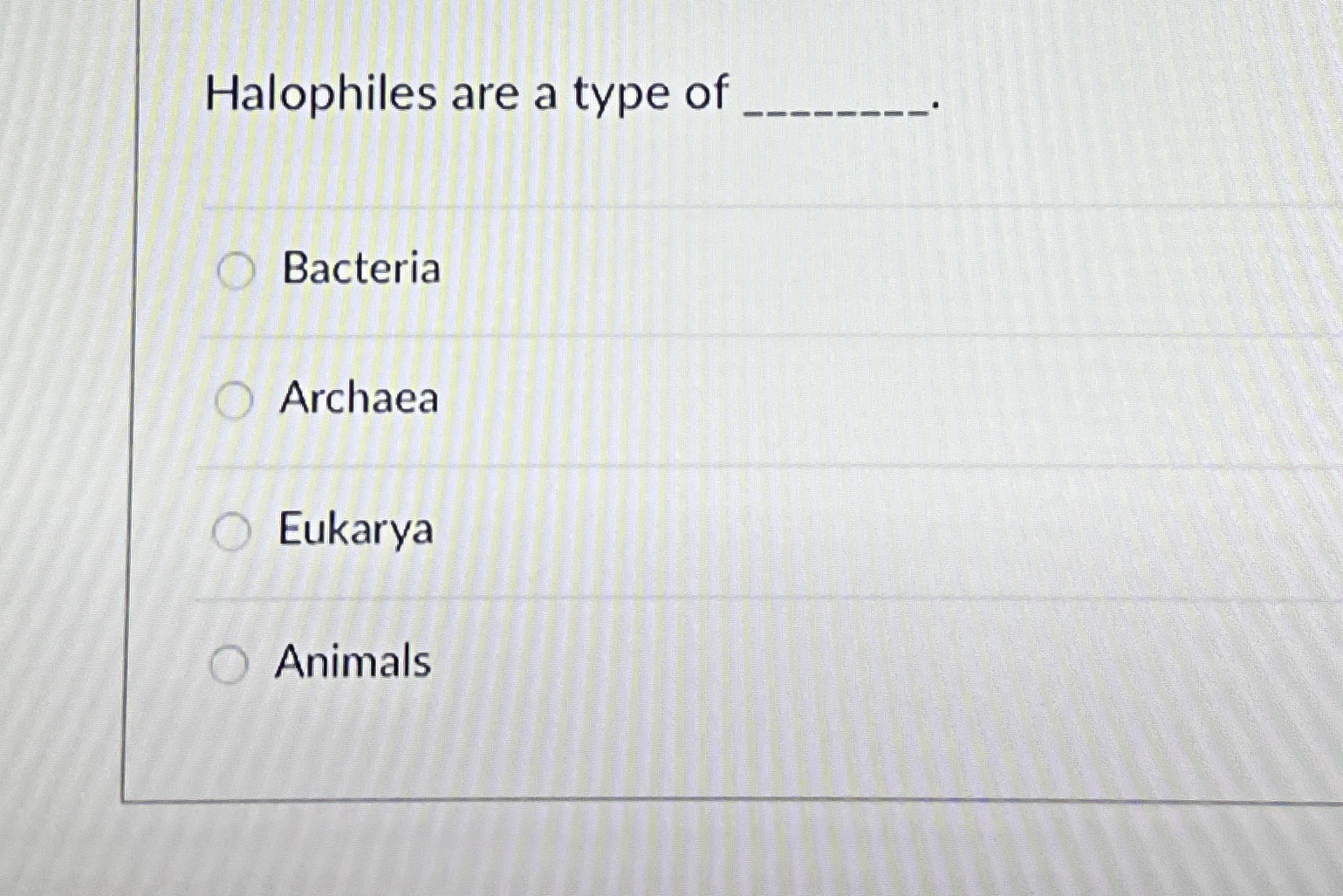 Solved Halophiles are a type of | Chegg.com