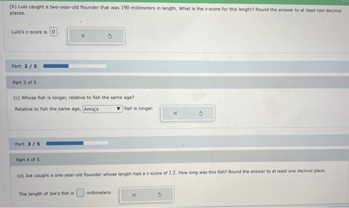 Solved A fish story: The mean length of one-year-old spotted | Chegg.com