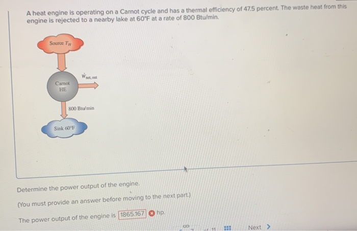 Solved A heat engine is operating on a Carnot cycle and has | Chegg.com